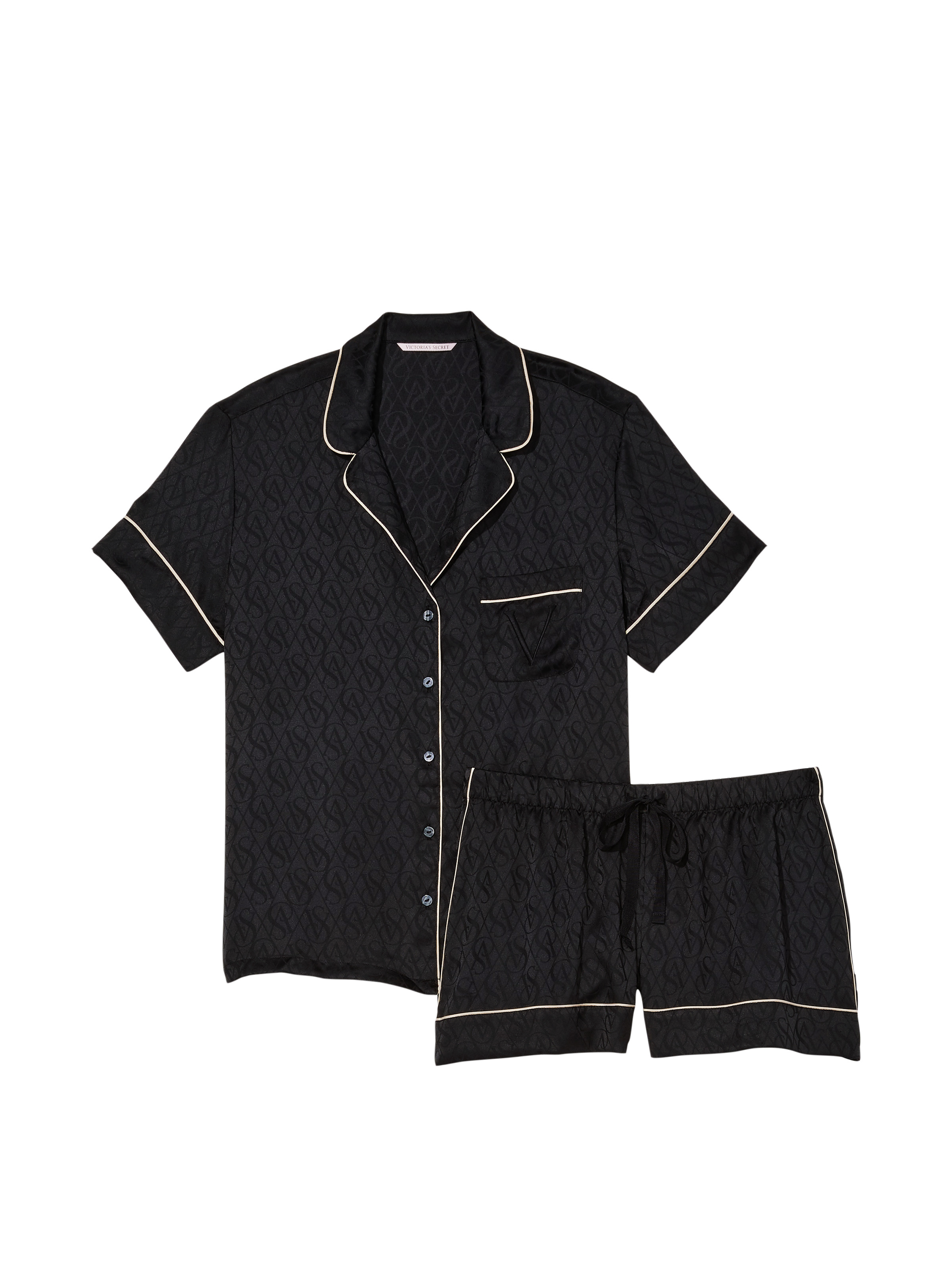 Satin Short Pajama Set Image Number Null